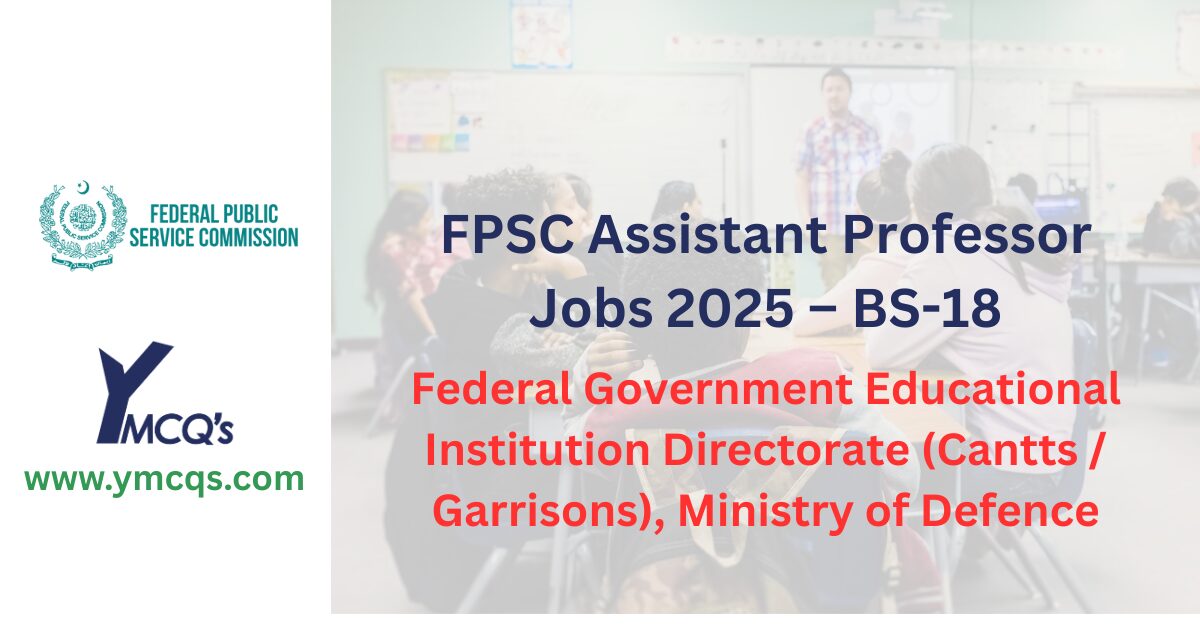 FPSC Assistant Professor (Female) Jobs 2025 for 6 Subjects